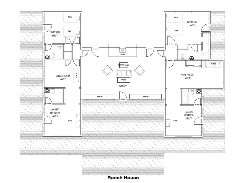 C Shaped House Plans